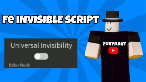 Fe Invisible Script Codex Roblox Foxynaut Youtube