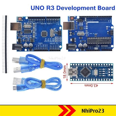 Mạch Arduino Nano Uno R3 Uno R3 Ch340gmega328p Atmega16u2mega328p Chip 16mhz Shopee Việt Nam