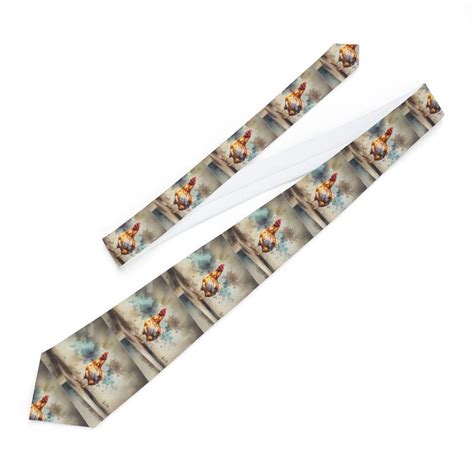 Majestic Chicken Tie Artistic Farm Animal Necktie For Men Country