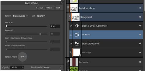 How On Earth Do I Find The Halftone Tool In Affinity Designer 2 Desktop Pc Desktop Questions