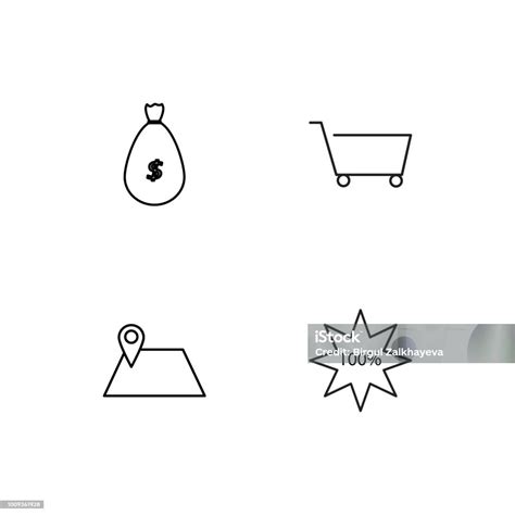 검색 엔진 최적화 및 마케팅 선형 아이콘 설정합니다 간단한 개요 벡터 아이콘 가방에 대한 스톡 벡터 아트 및 기타 이미지 가방 디자인 벡터 Istock