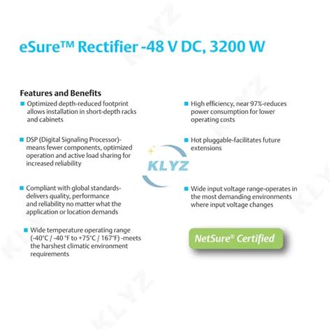 Vertiv Telecom Power 3200e Emerson Rectifier Module
