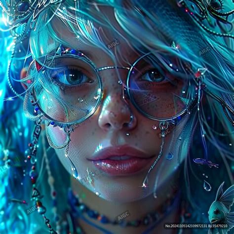 Ai创作图数字美女插画 数字肖像插画 Cg绘画作品 Cg插画 3d效果女孩 原创厚涂 写实唯美插画 超写实插画 厚涂头像 Poly风格 Cg绘画 欧美插画 厚涂插画 厚涂手绘 数字艺术女孩