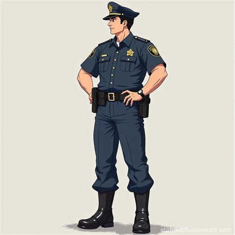 Japanese Summer Police Officer Uniform Stable Diffusion Online