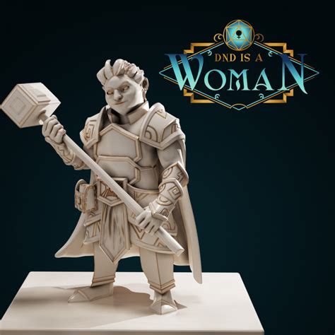 3d Printable Dwarf Paladin Griste 2832mm And 75mm By Dnd Is A Woman