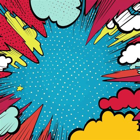 Premium Vector Vintage Pop Art Background Vector Abstract Comic