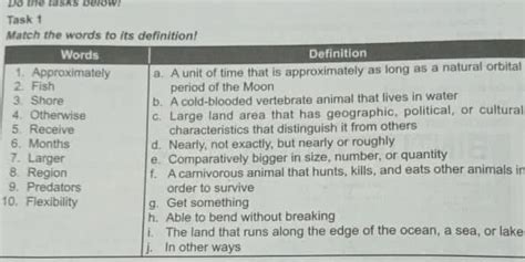 Do The Tasks Delowi Task 1 Match The Words To StudyX