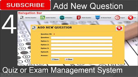 4 Quiz Or Exam Management System In Java Add New Question Jframe Mysql Database Netbeans