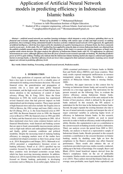 pdf application of artificial neural network models in predicting