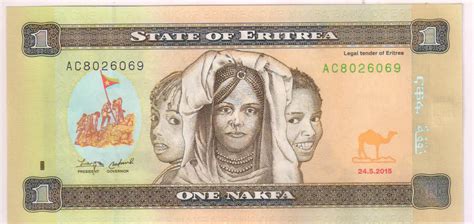 Eritrea Nakfa Unc Currency Note KB Coins Currencies