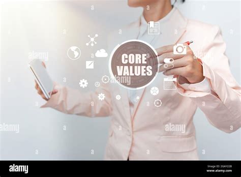 Conceptual Caption Core Values Concept Meaning Principles Which Guide And Determine What Is