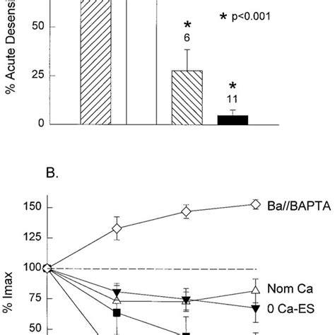 Calcium Dependence Of Acute Desensitization A Current Responses Of