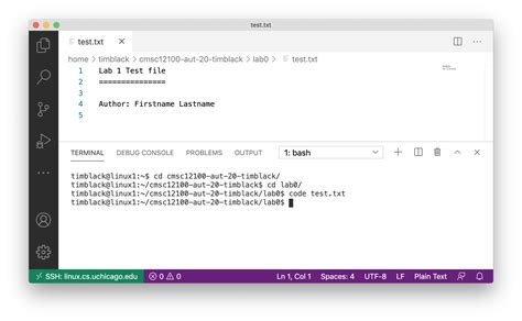 Working Remotely With Visual Studio Code And SSH CMSC 12100