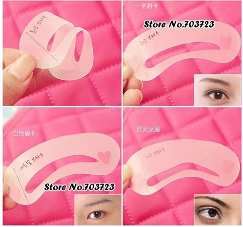 3rd Mini Eye Brow Class Drawing Guide Stencils 3 D Grandado