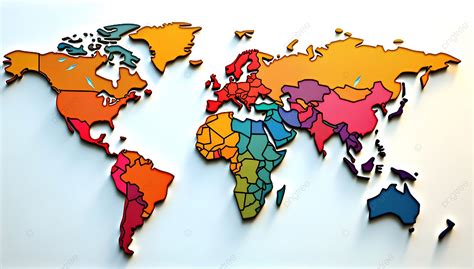 World Map Puzzle Global Unity Collaboration Symbol Background World