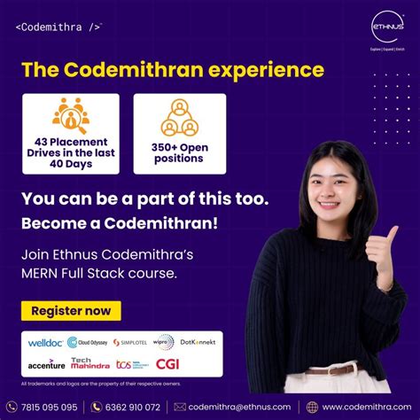 Ethnus On Linkedin Ethnus Codemithra Onlinelearning Career Tech