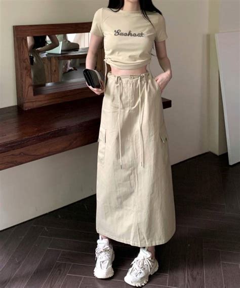 [2color 세트] 볼트 아노락세트 아노락롱스커트 크롭셔링티 투피스