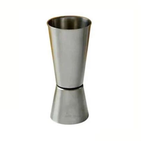 Silver Round Stainless Steel Peg Glass For Home Capacity 200 Ml At