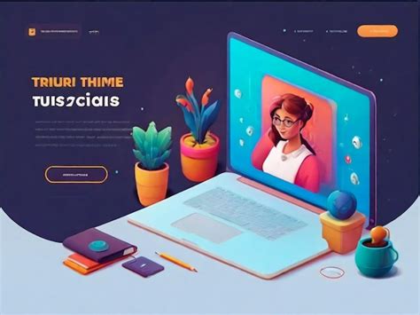 Elearning Banner Online Education Home Schooling Modern Workplace Man