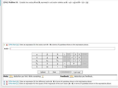 Solved 5 Problem 11 Consider Two Vectors A And B