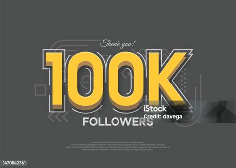 컬러 만화 테마 대단히 감사합니다 100k 추종자 인사말 포스터 배너 축하 인사말을 위한 프리미엄 벡터 3차원 형태에 대한 스톡