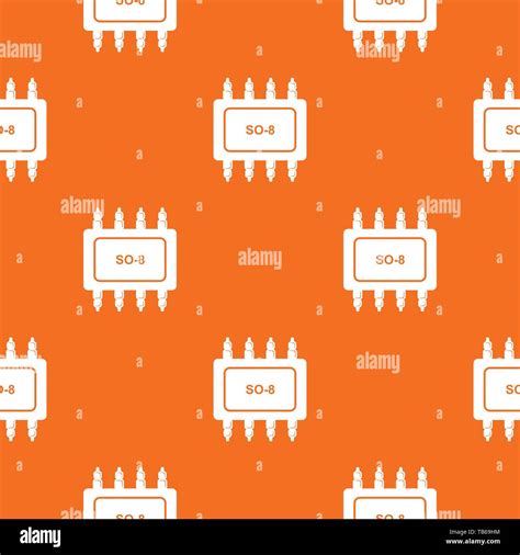 Transistor Microchip Pattern Vector Orange Stock Vector Image And Art Alamy