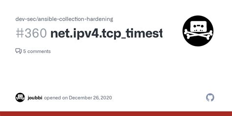 Net Ipv4 Tcp Timestamps Issue 360 Dev Sec Ansible Collection