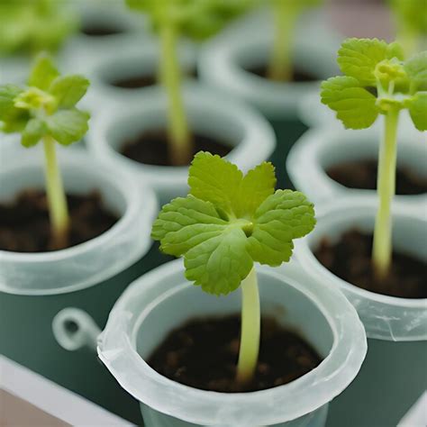 Premium Photo A Tray Of Green Plants With A Small Leaf Clover In Them