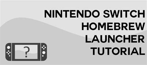 Nintendo Switch Homebrew Launcher Tutorial Code Donut