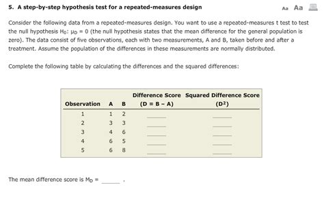 solved 5 a step by step hypothesis test for a