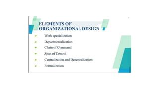 Lecture Organizational Design And Structure Pptx
