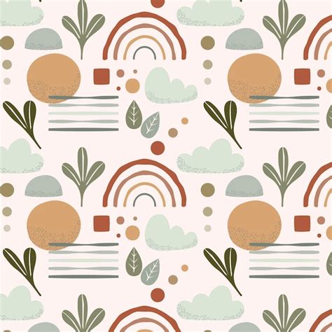 Free Vector Soft Earth Tones Pattern Template