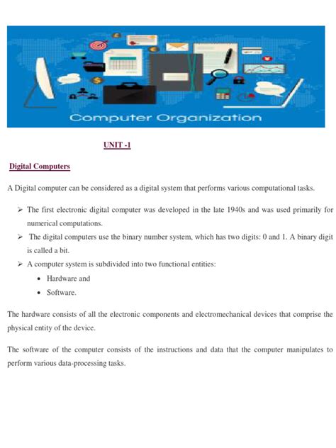 Unit 1 Coa Pdf Logic Gate Theoretical Computer Science