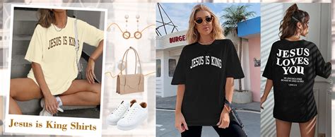 Christian Oversized Shirt Women Jesus Love You Shirts Faith Tops Bible