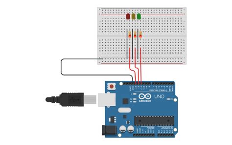 circuit design rbt traffic light tinkercad