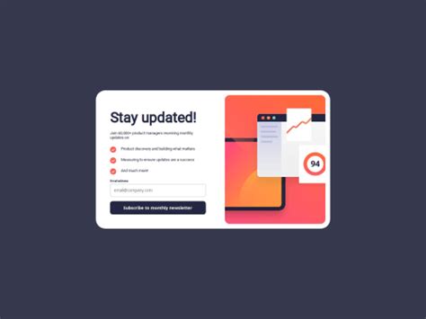 frontend mentor my solution for challenge newsletter sign up with