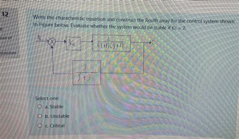 Solved Write The Characteristic Equation And Construct Chegg