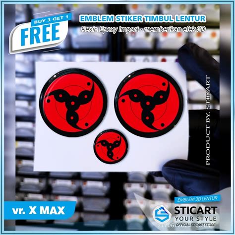 Jual Emblem Ms Fugaku Timbul Stiker Motor X Max 3d Emblem Timbul Lentur