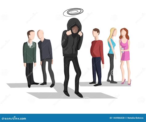 Social Anxiety Disorder And Human Condition Pictured As A Human Figure