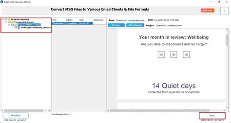 msg converter to export outlook msg item file into 13 formats
