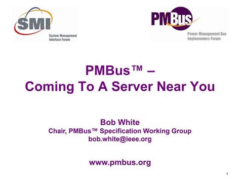 Pmbus Specification Rev 1 2 Presentation 20100228 Pdf