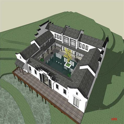 徽派建筑平面图 徽派建筑图 徽派建筑特点 大山谷图库