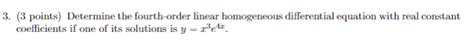 Solved 3 3 Points Determine The Fourth Order Linear