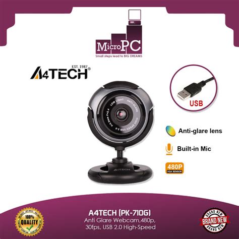 A4TECH (PK-710G) Anti Glare Webcam ,480p, 30fps, USB 2.0 High-Speed ...