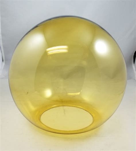 8 Amber Glass Globe Neckless Glass Globe Amber Glass Globe Lamps