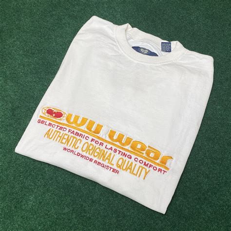 Vintage 90s Wu Wear Wu Tang Clan Worldwide Spellout E Gem