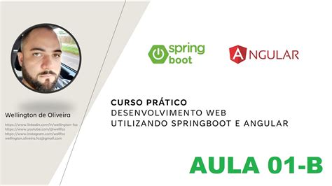 curso spring boot e angular 01b primeiro projeto back end youtube