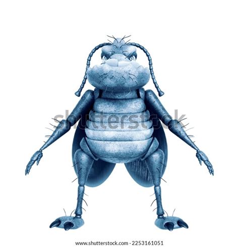 Cockroach Cartoon This Bug Clipping Path Stock Illustration 2253161051