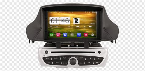 르노 메가 네 르노 플루 언스 자동차 Gps 네비게이션 시스템 선글라스 강아지 착용 전자 제품 자동차 미디어 플레이어 Png Pngwing