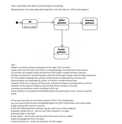 Hello I Need Help With Object Oriented Analysis And Chegg